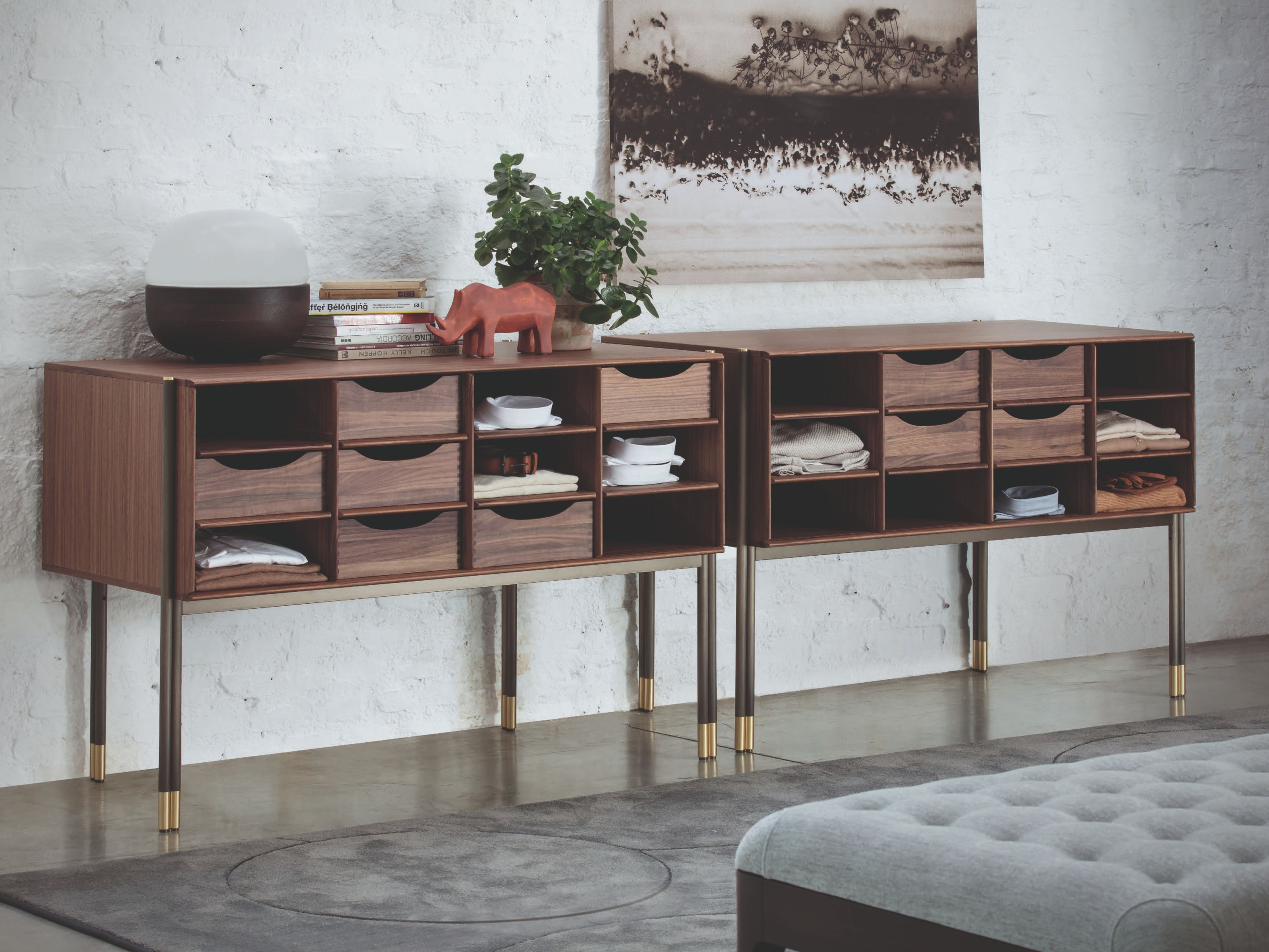 BAYUS Walnut chest of drawers By Porada | design Gabriele & Oscar Buratti