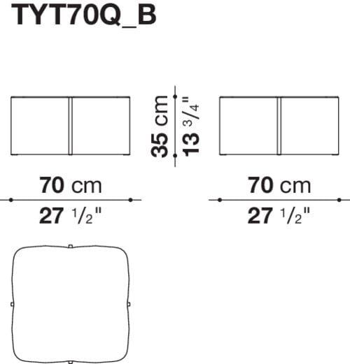 TUFTY-TIME 20 Coffee table By B&B Italia