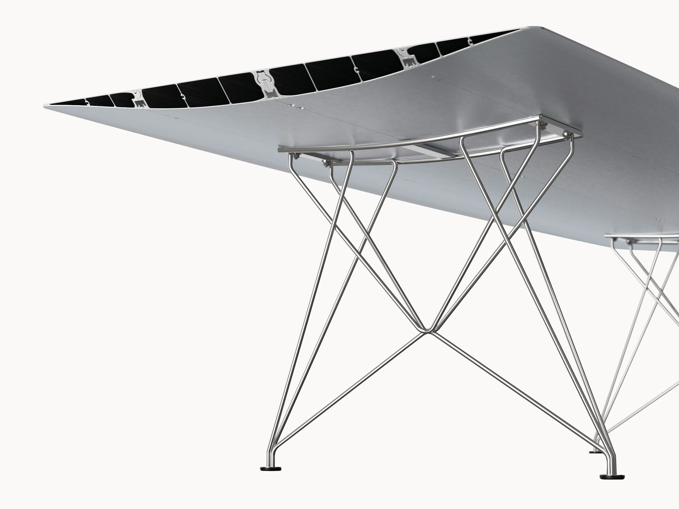 TABLE B 120/150 - INOX Table By BD Barcelona | design Konstantin Grcic