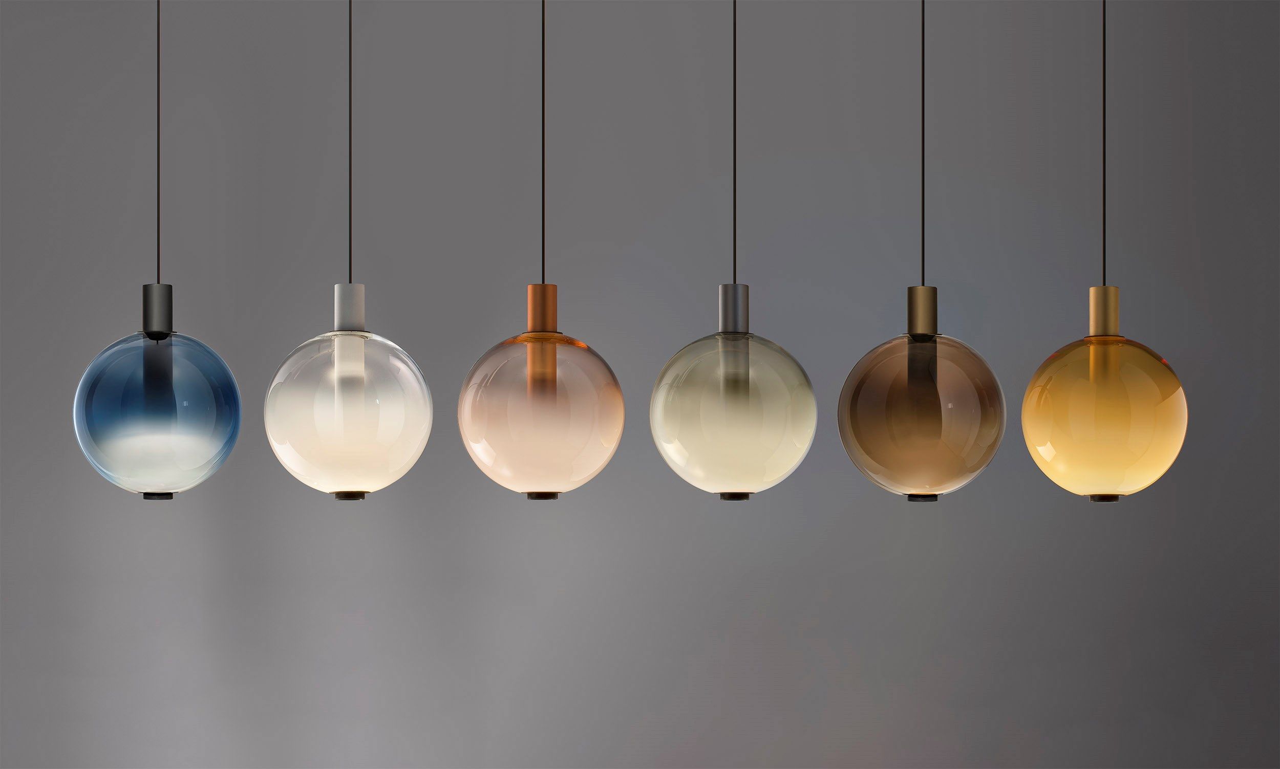 BEAM STICK NUANCE LED blown glass pendant lamp By Olev | design Marc Sadler