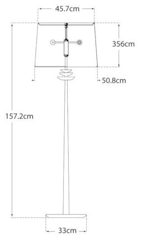 BEAUMONT | Floor lamp Floor Lamp in White with Linen Shade By Visual ...