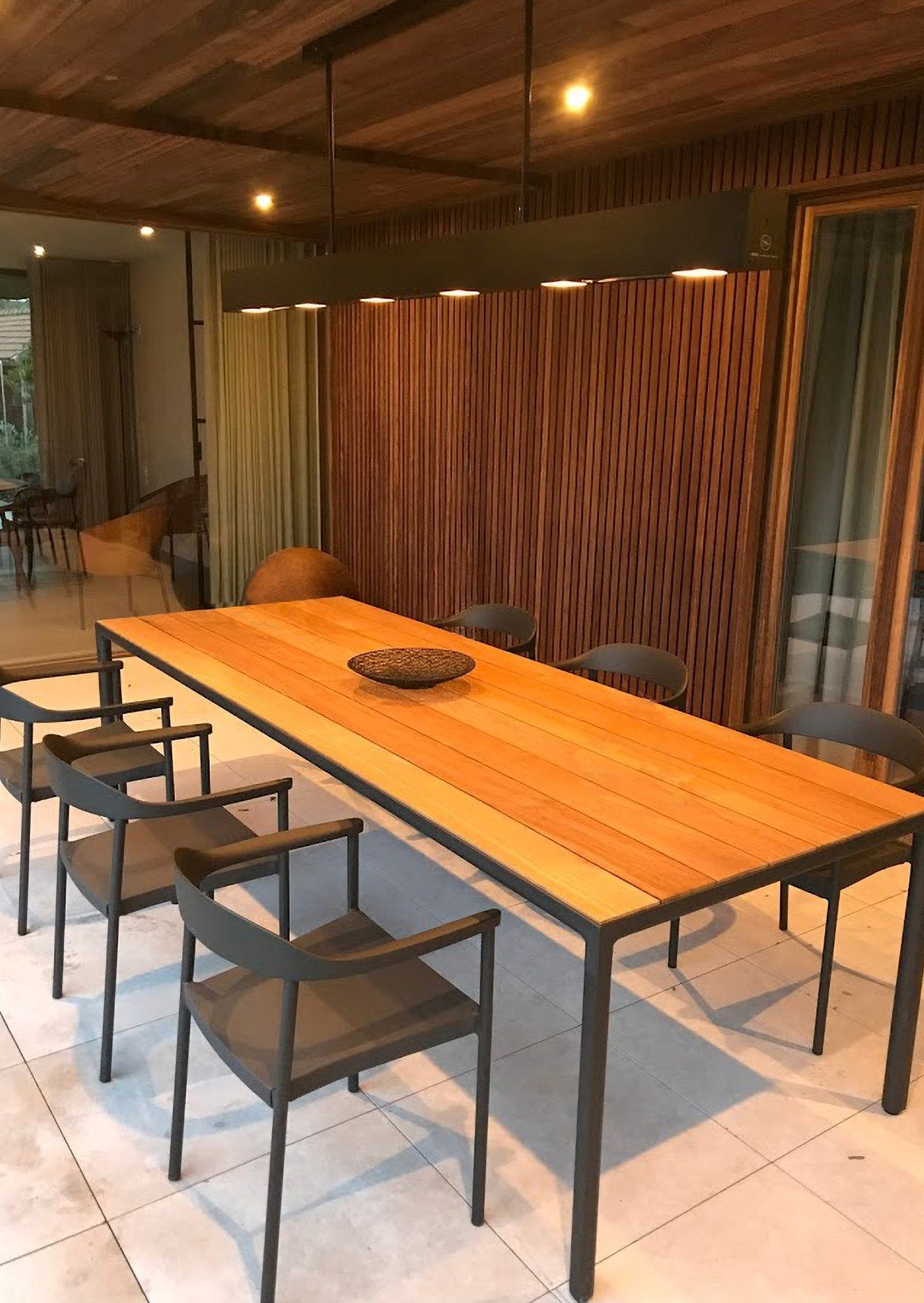 Outdoor powder coated aluminum pendant lamp with heating BEEM Beem ...