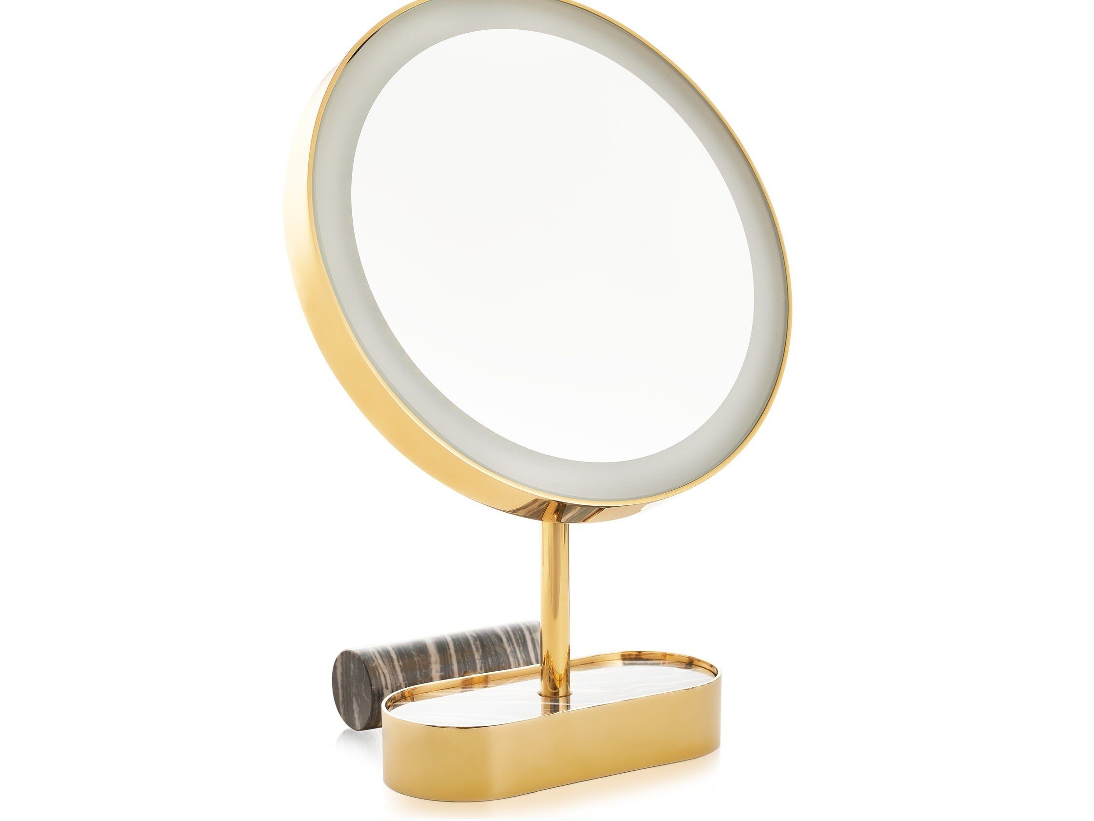 Table-top round metal mirror BELLA By Innazimina design Inna Zimina