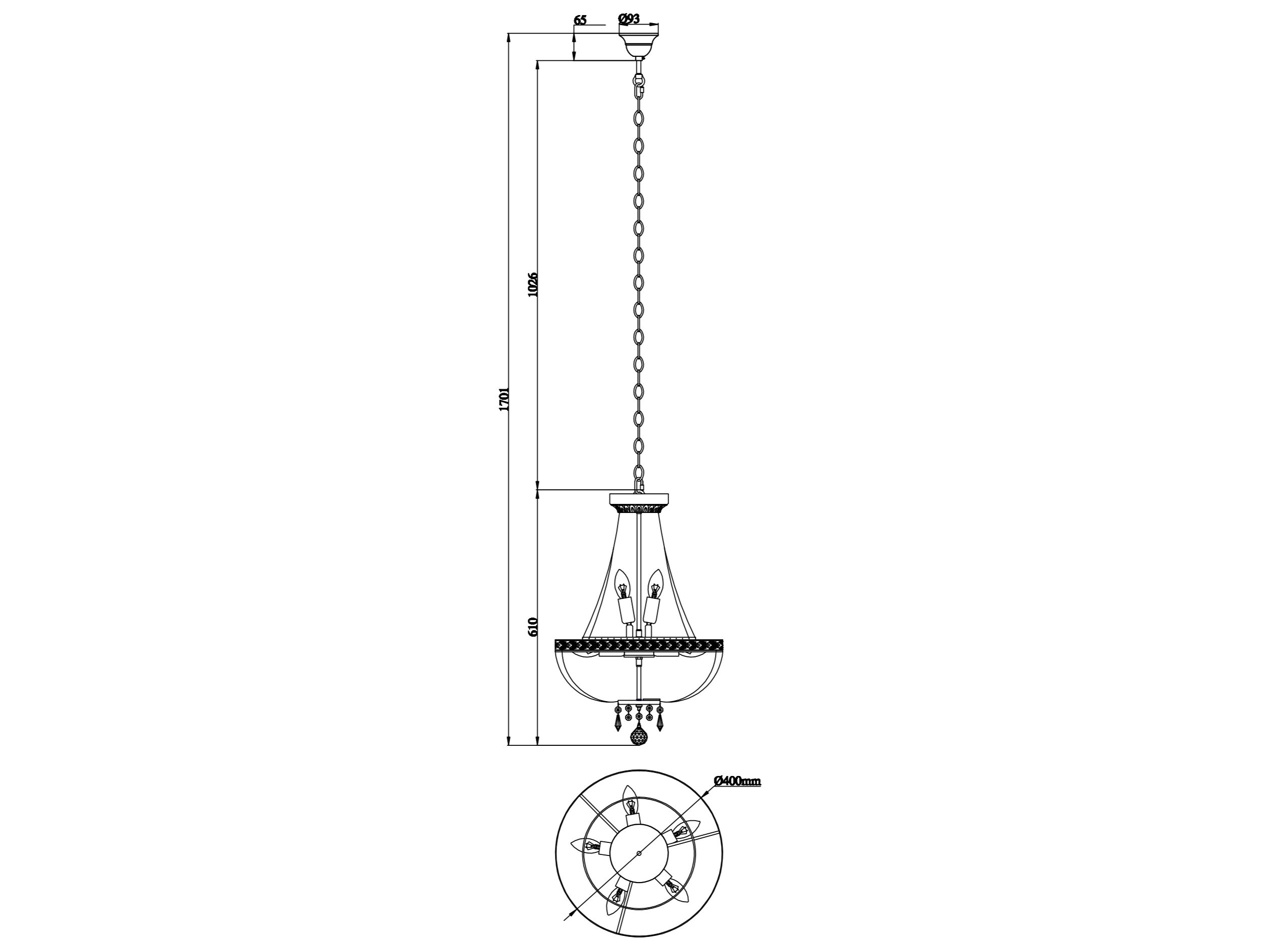 BELLA Crystal pendant lamp By MAYTONI