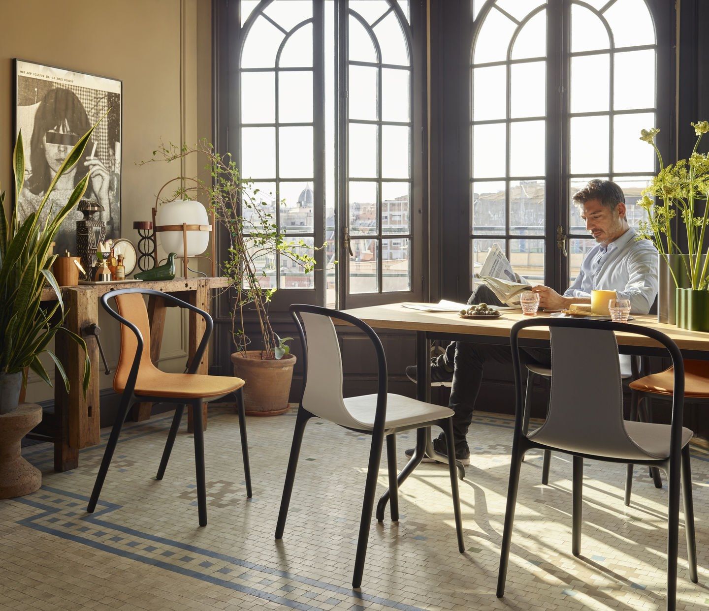 BELLEVILLE TABLE RECTANGULAR Rectangular steel and wood table By Vitra | design Ronan & Erwan ...