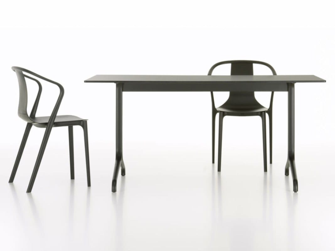 BELLEVILLE TABLE RECTANGULAR Rectangular steel and wood table By Vitra | design Ronan & Erwan ...