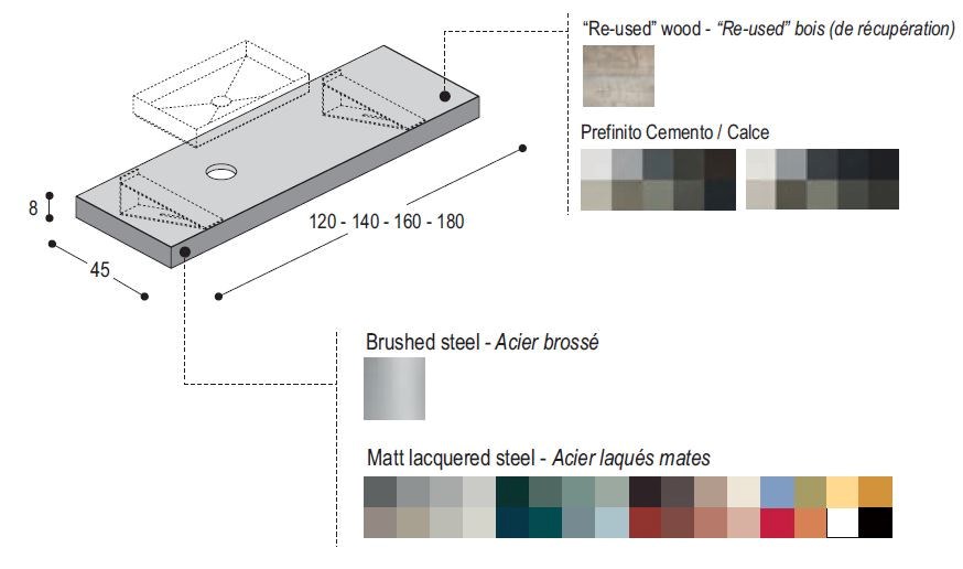 BELT washbasin countertop By Moab