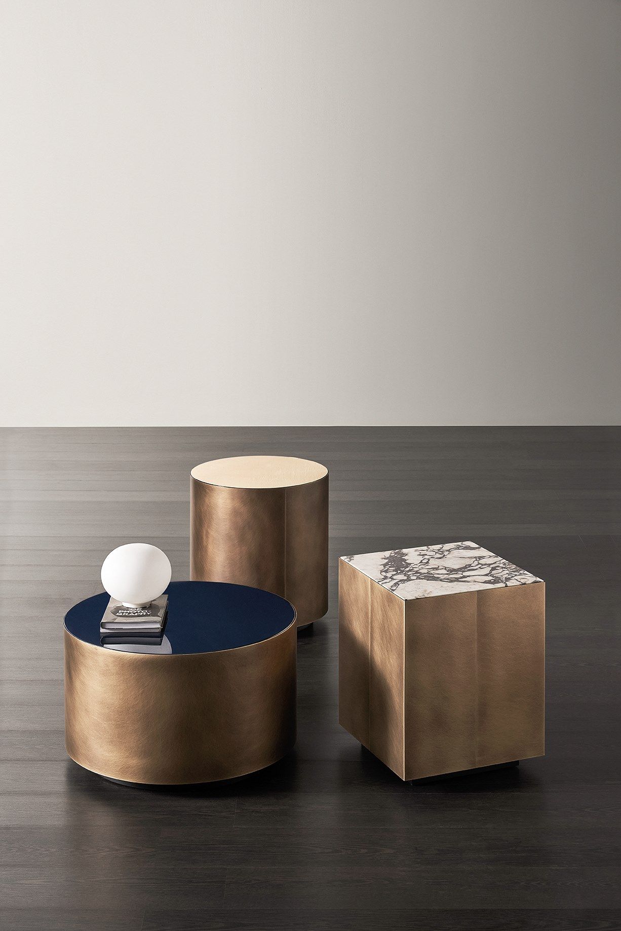 BELT | Square coffee table Square brass coffee table By Meridiani
