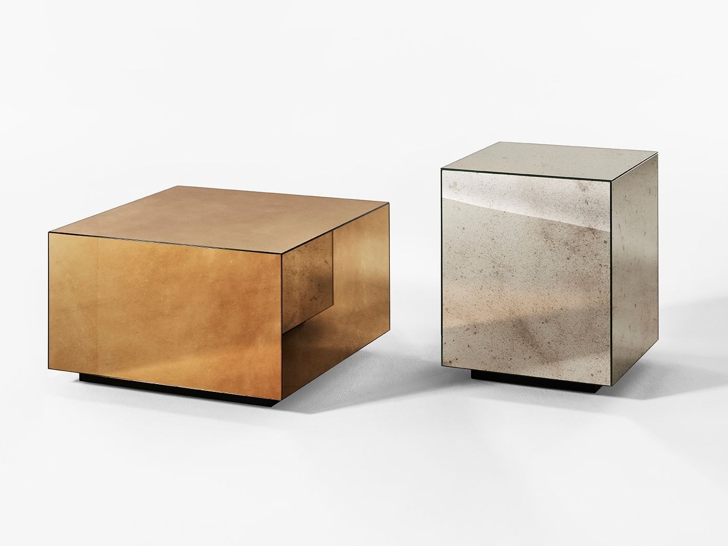 BELT | Square coffee table Square brass coffee table By Meridiani