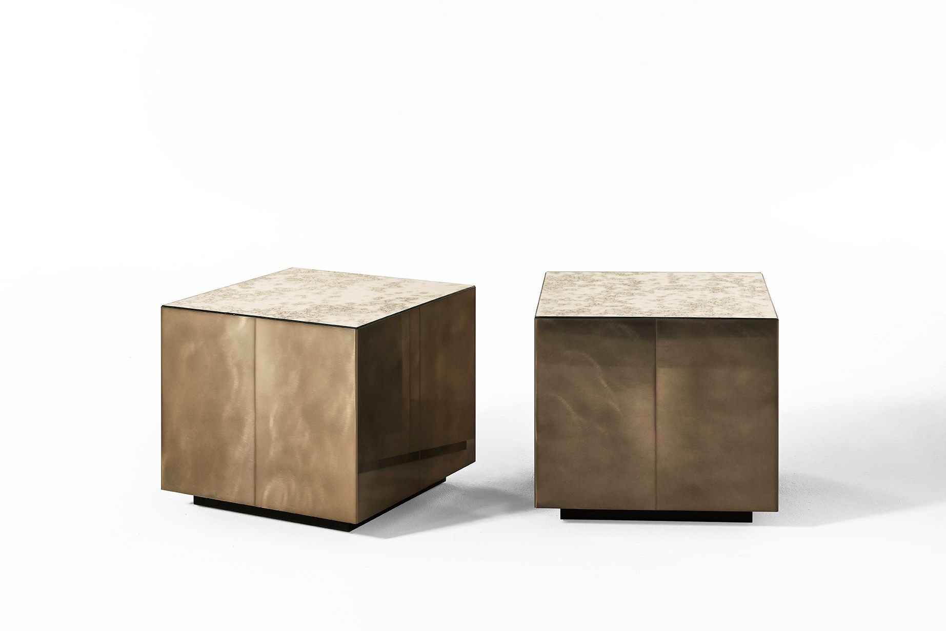 BELT | Square coffee table Square brass coffee table By Meridiani