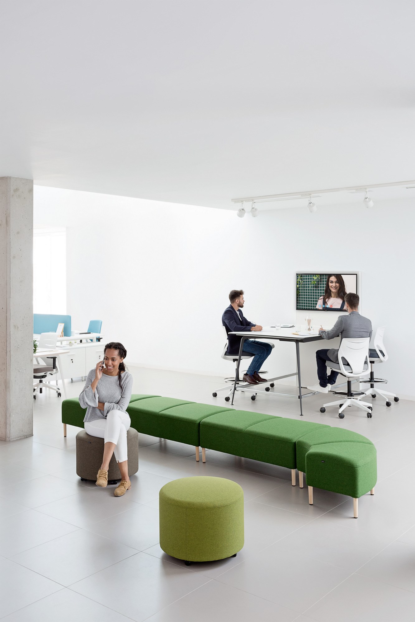 BEND Banco modular de tela By ACTIU | design Stone Designs