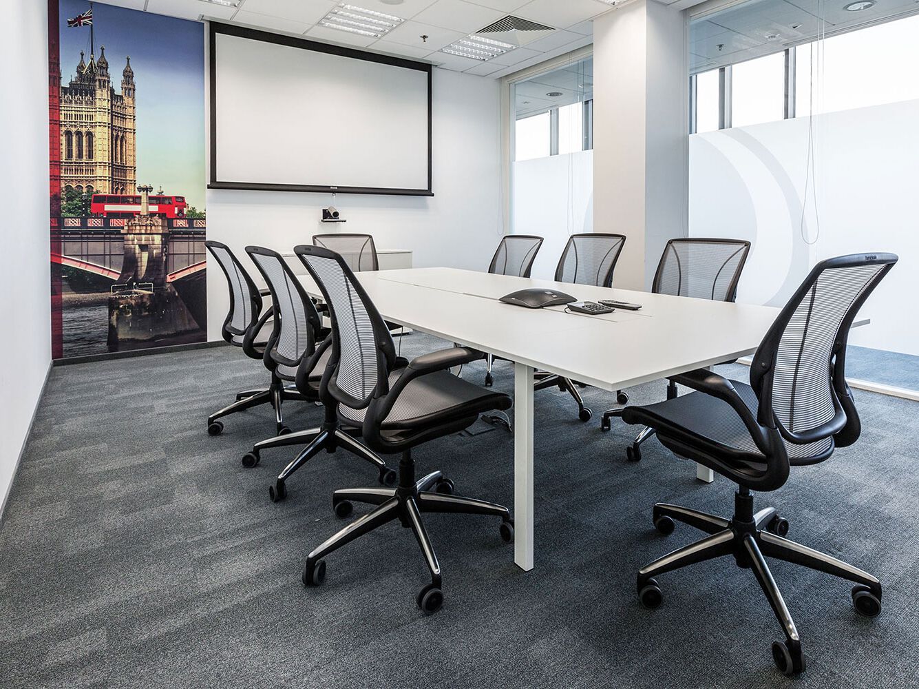 Scrivania componibile operativa in melamina BASIC Workbench - BENE ...