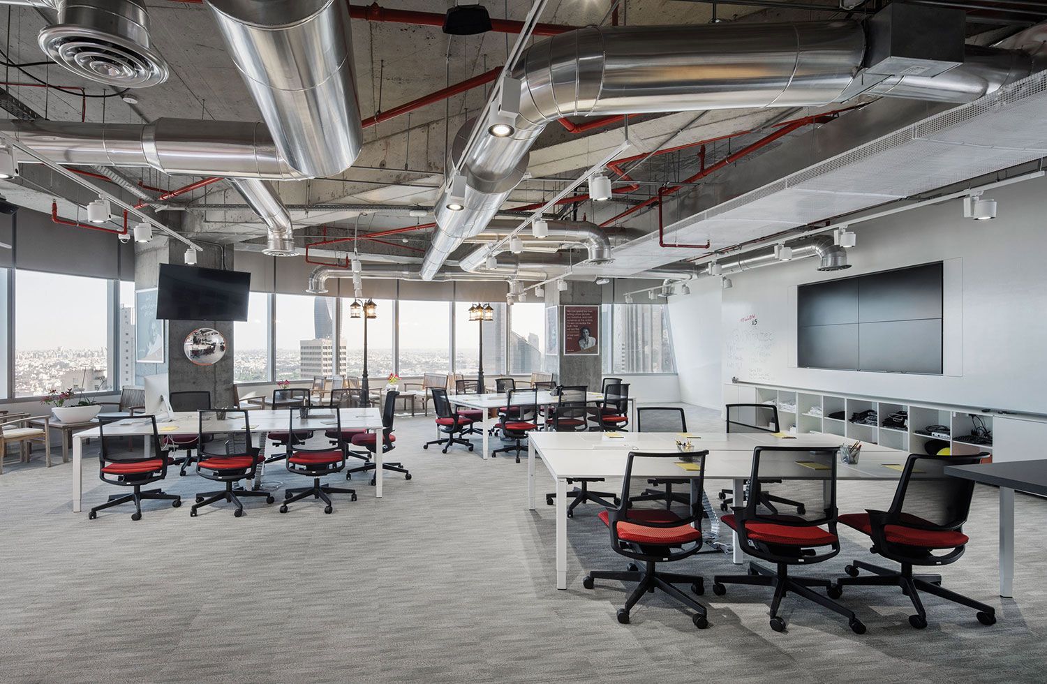 Scrivania componibile operativa in melamina BASIC Workbench - BENE ...