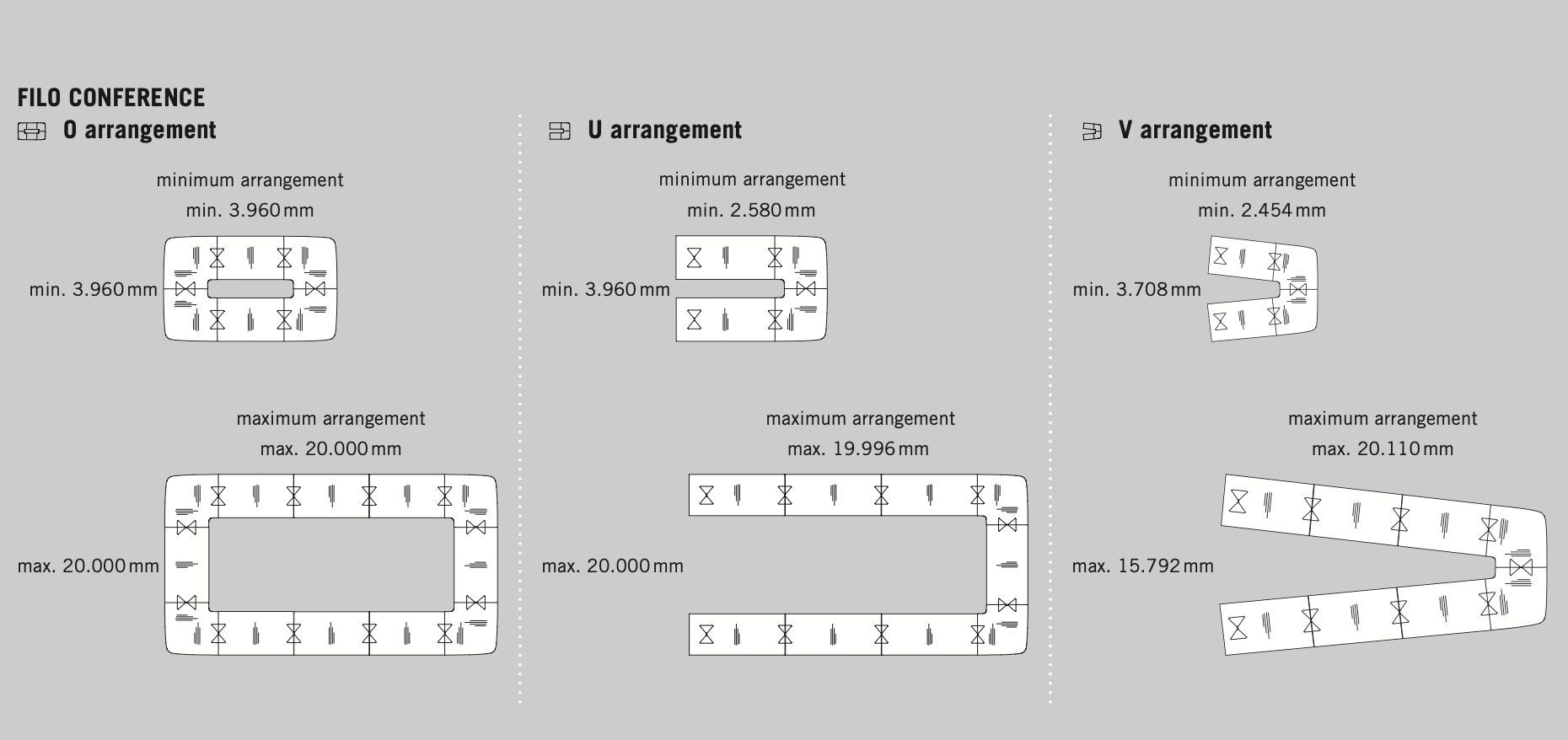 FILO Conference Table de conférence modulable en aluminium et bois By ...