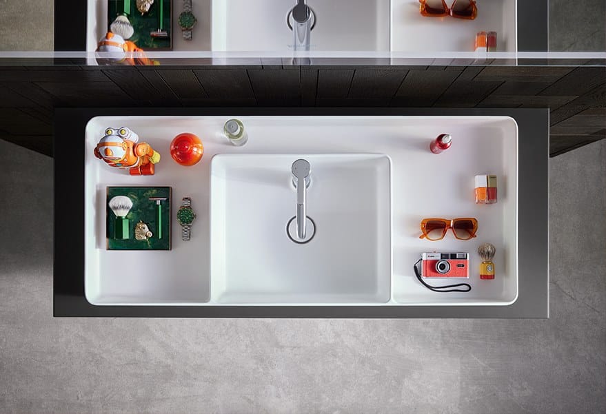 BENTO STARCK BOX Countertop rectangular DuraCeram® washbasin By Duravit ...