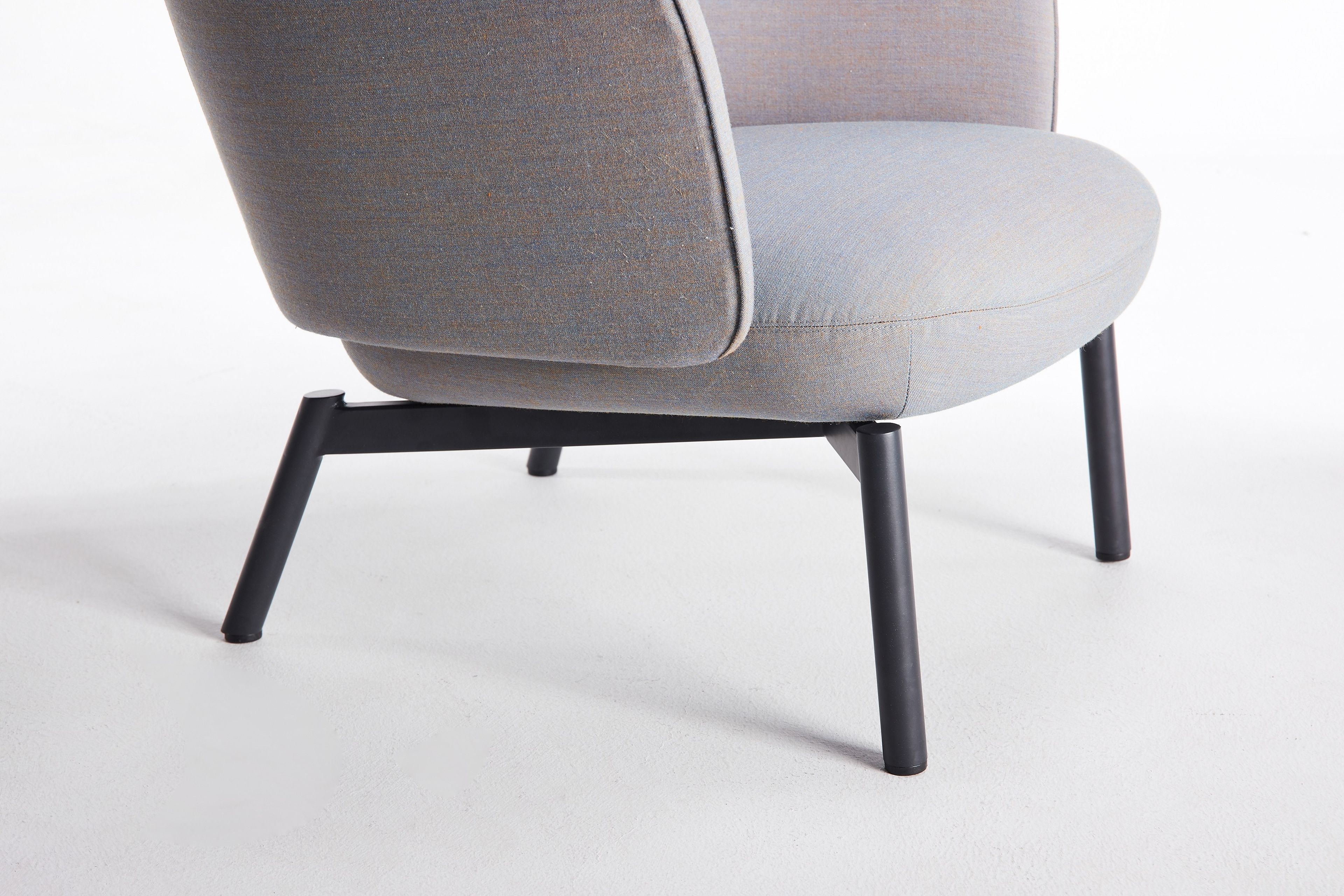 BEOS | Easy chair Armchair with fabric armrests and steel base By grado ...