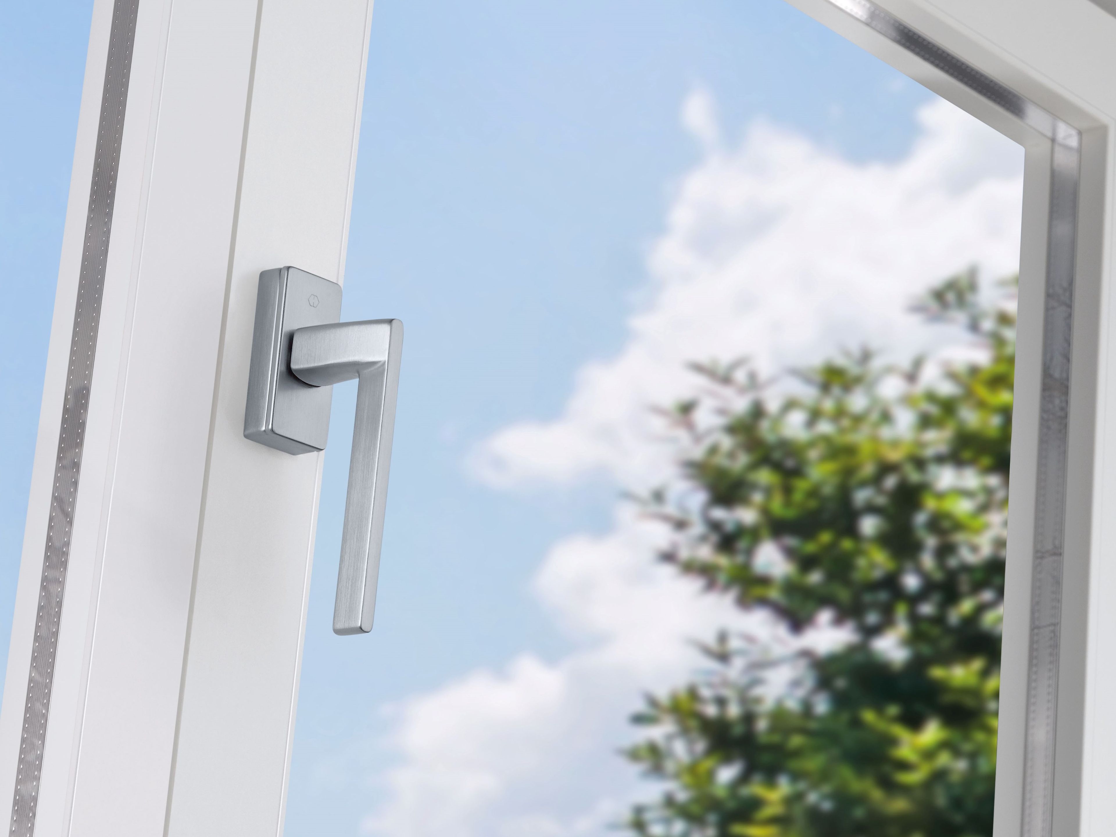 BERGAMO DK brass window handle By HOPPE