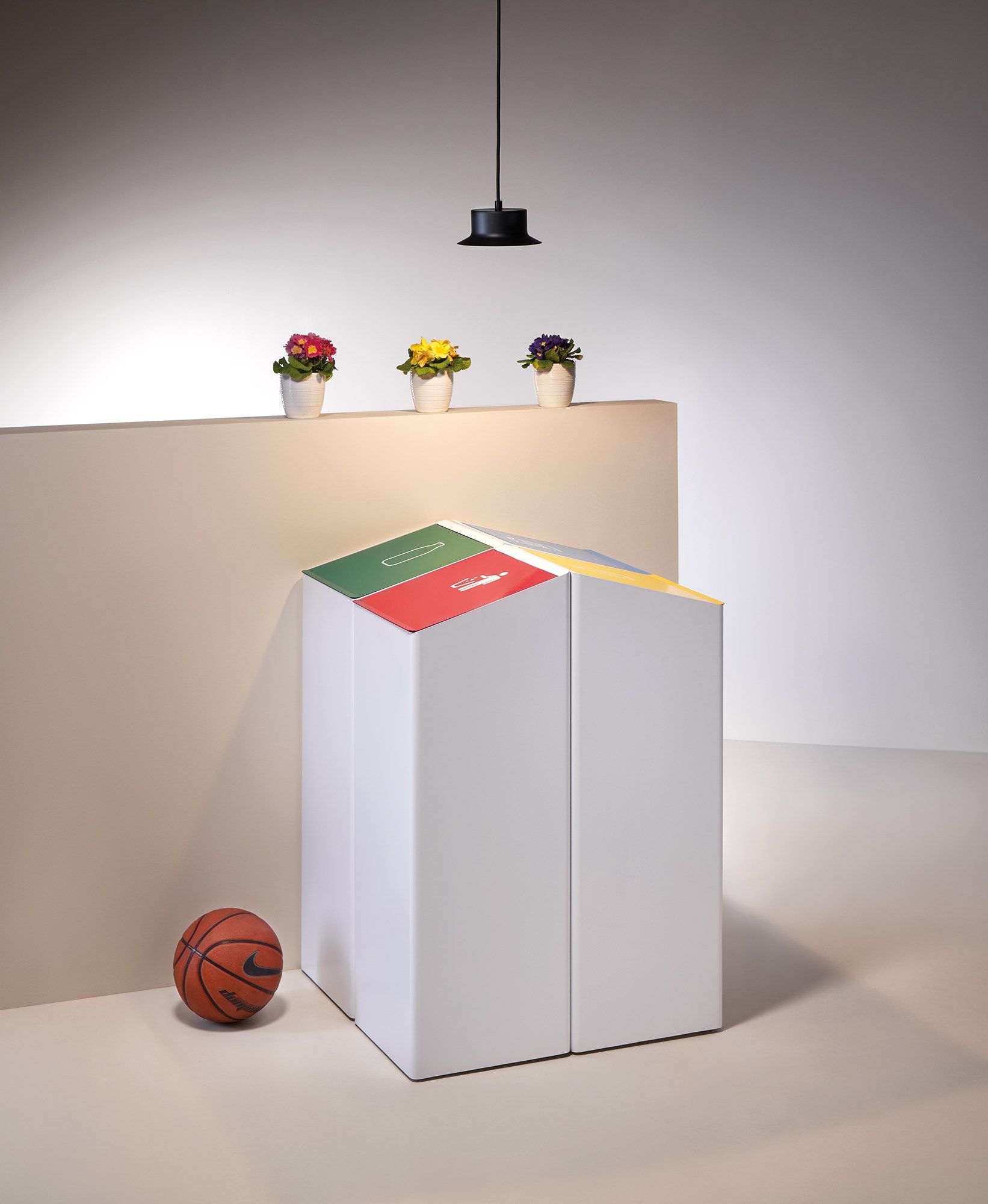 Waste paper bin for waste sorting BERNA By Made Design design Stone Designs