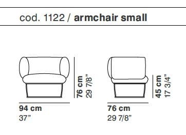 BERNARD Fabric easy chair with armrests By La Cividina | design Nina Mair