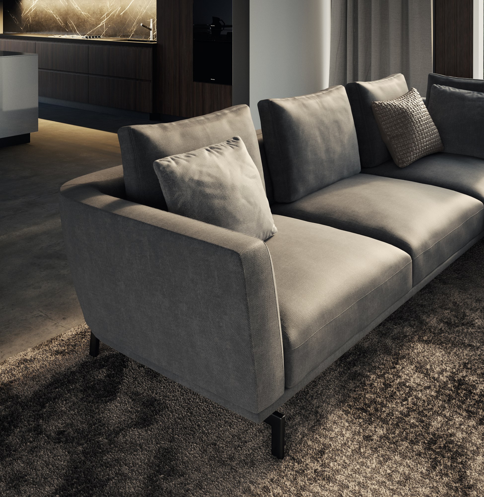 BERRY Corner sectional fabric sofa By Martínez Cardona | design Javier ...
