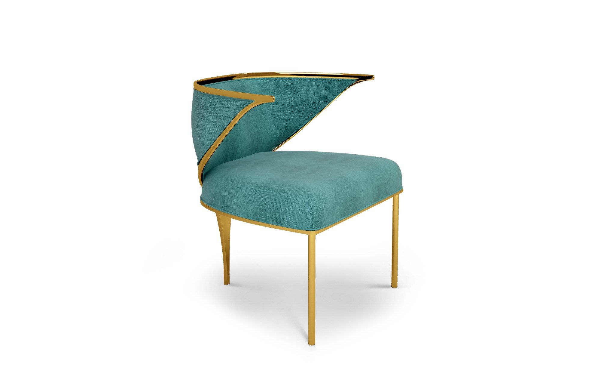 Upholstered velvet chair with armrests BETH By Ottiu
