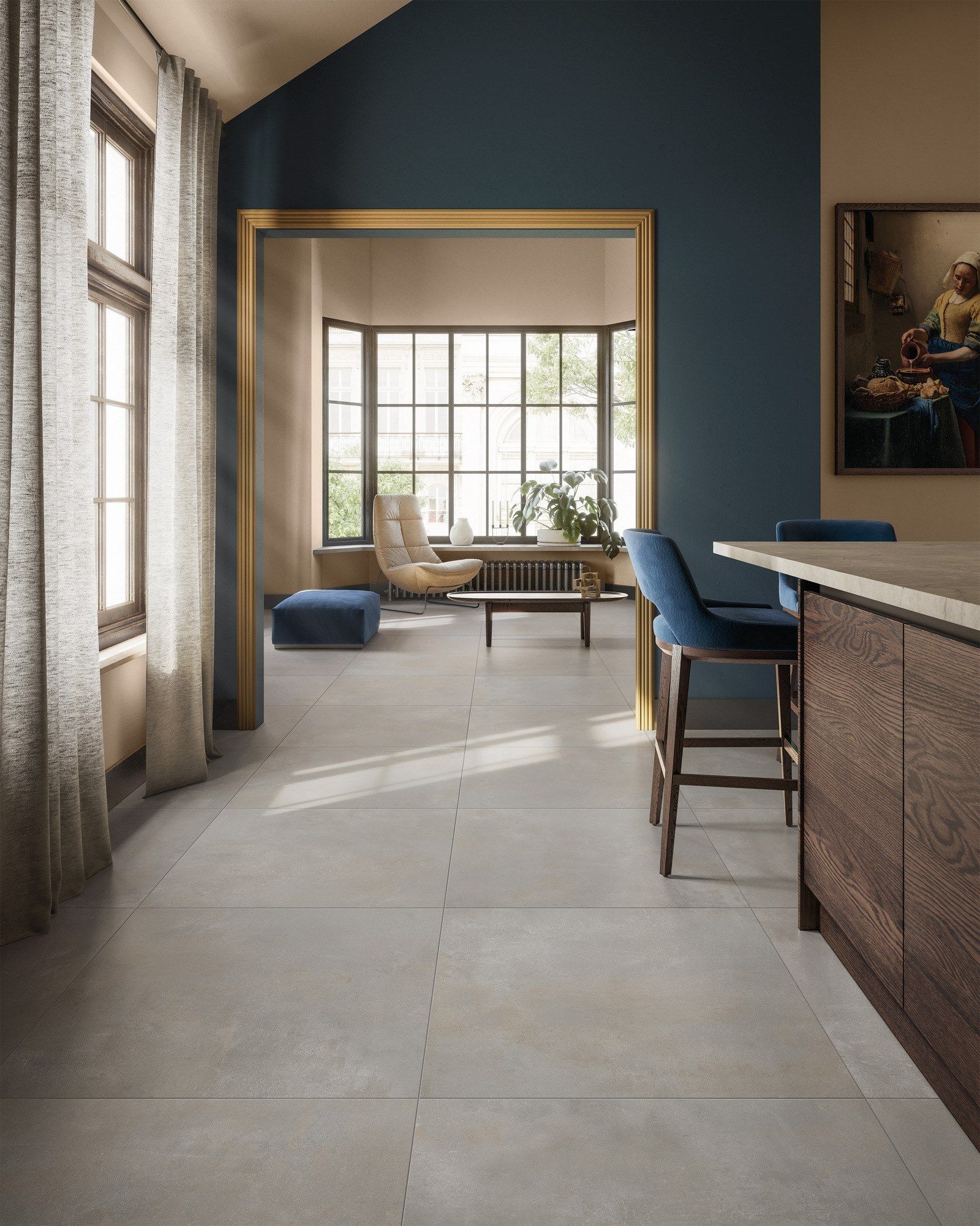 BETON DESIGN Indoor/outdoor porcelain stoneware wall/floor tiles with ...