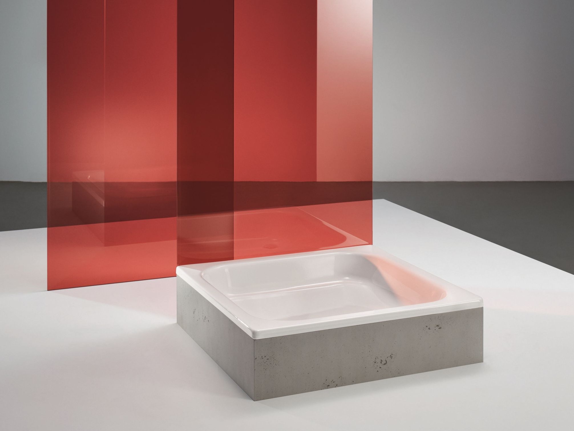 BETTEQUINTA | Square shower tray Built-in enamelled steel shower tray ...