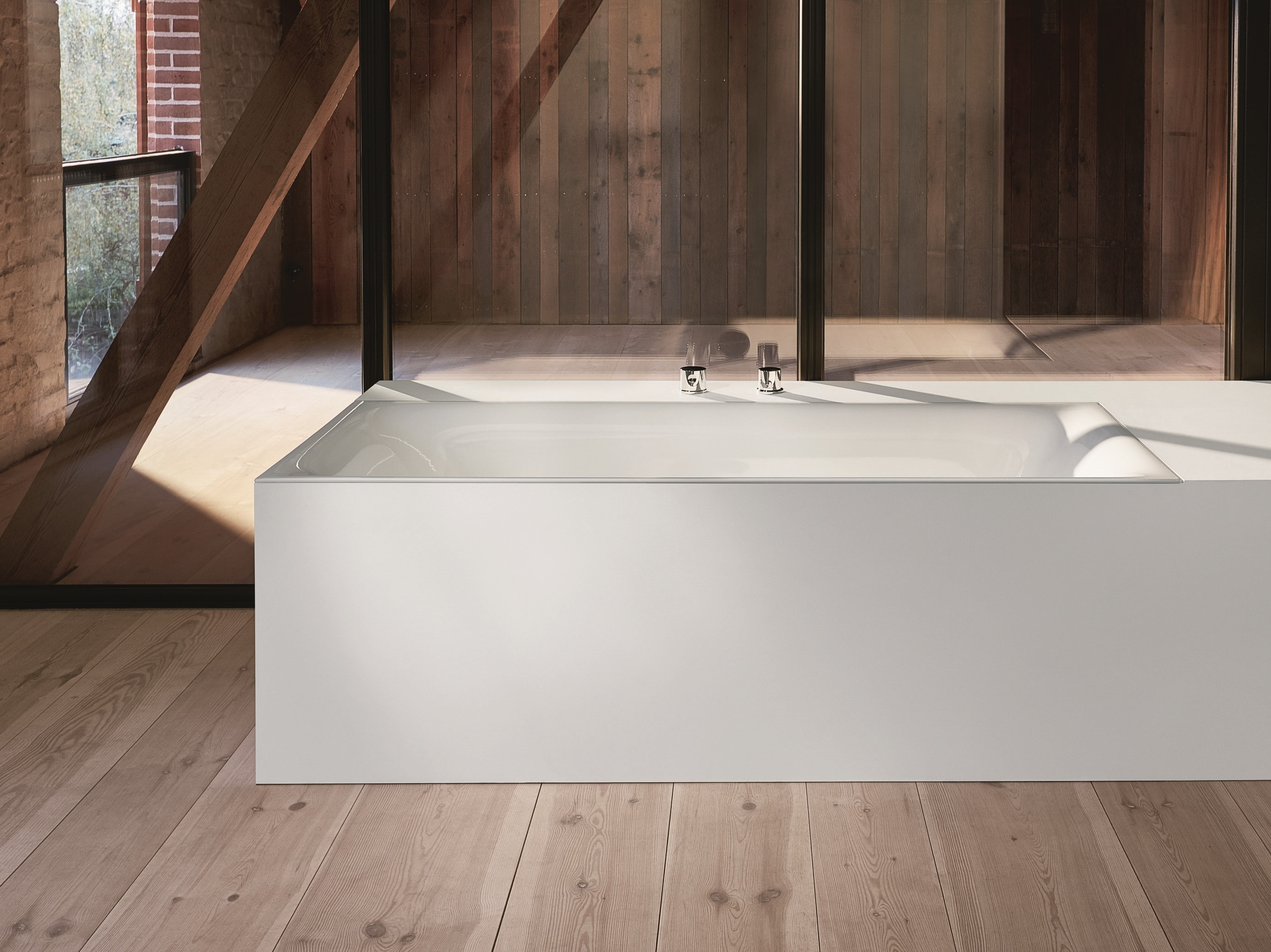Rectangular enamelled steel bathtub BETTELUX By Bette design Tesseraux ...