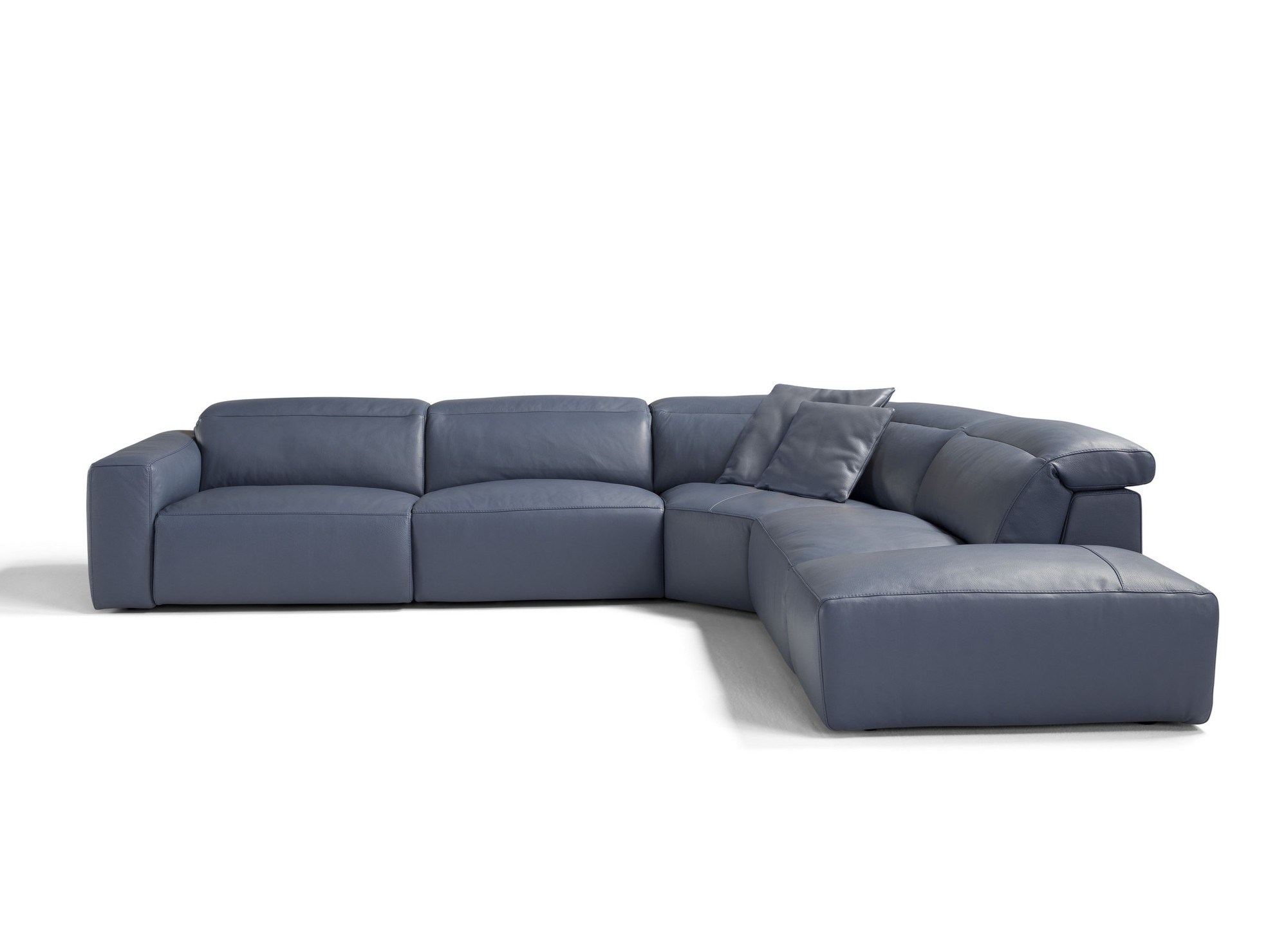 BEVERLY Corner modular recliner leather sofa By Egoitaliano