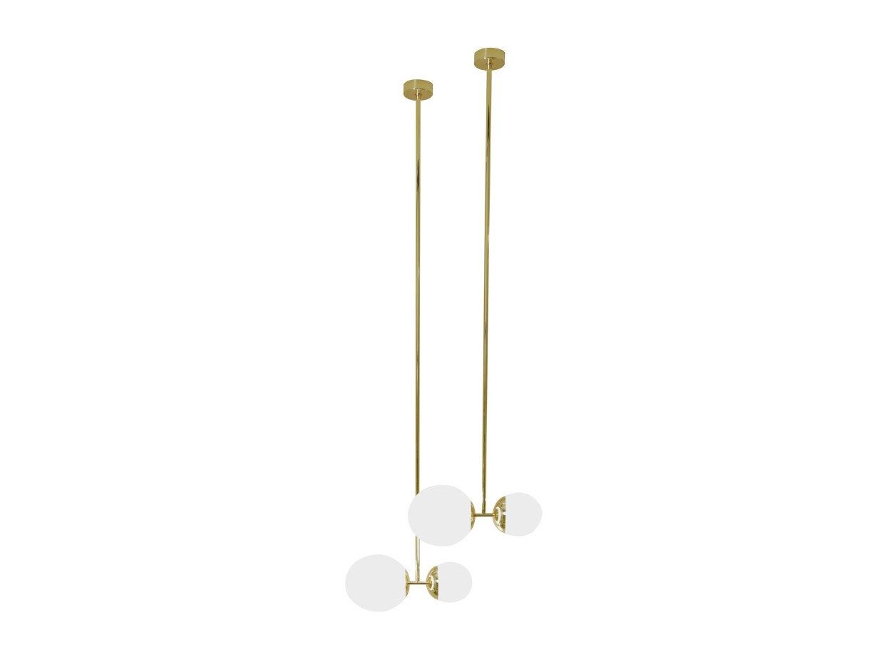 LED brass pendant lamp BIBA By Roche Bobois design Lorenza Bozzoli