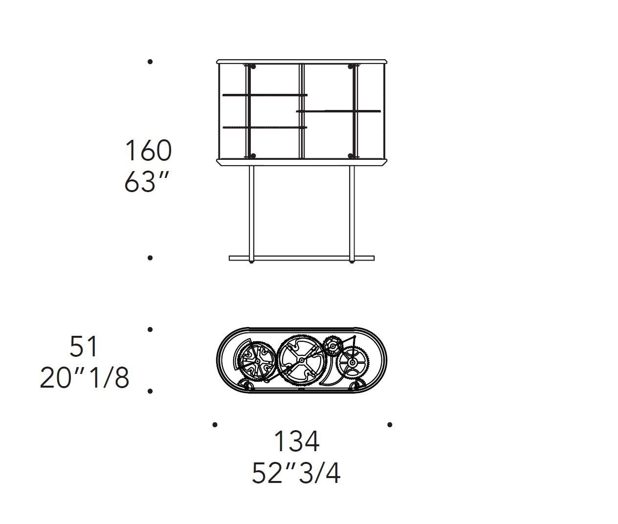 BIG BEN BAR Glass bar cabinet By Reflex | design Riccardo Lucatello