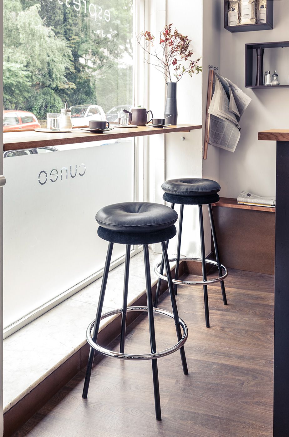 BIG TOM | Stool High stool with integrated cushion By Richard Lampert ...