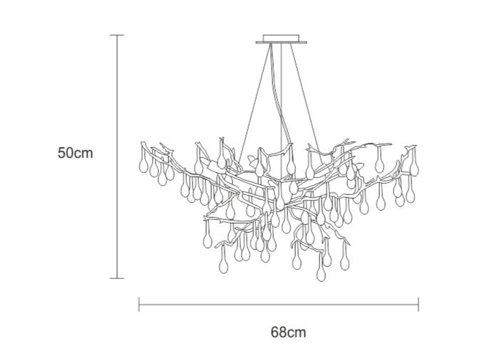 BIJOUT BOWL Halogen bronze ceiling lamp By Serip