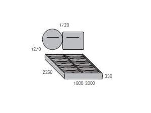 BISHAPE Fabric double bed with upholstered headboard By Caccaro ...