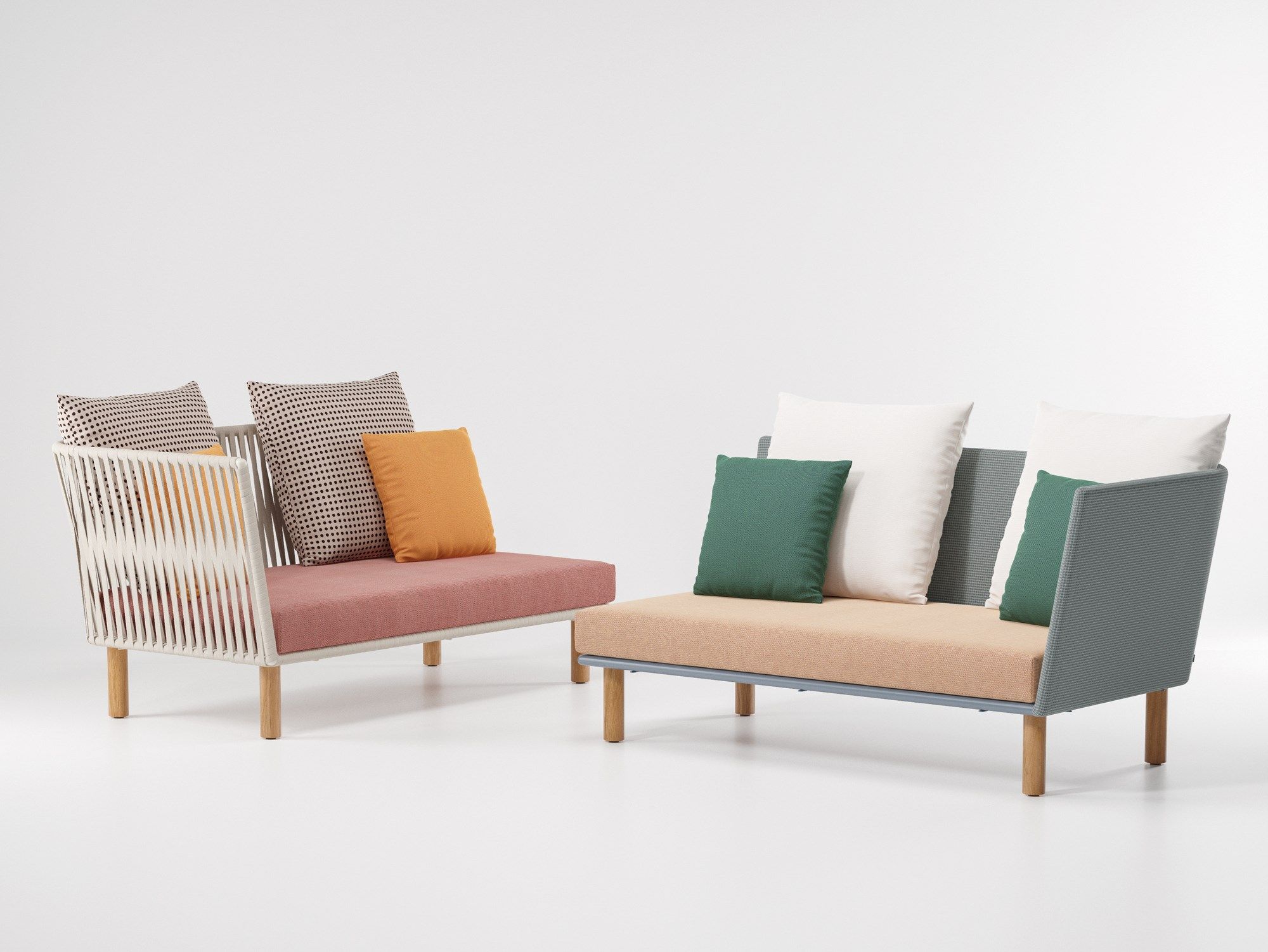 BITTA Modular 2 seater fabric garden sofa By Kettal | design Rodolfo ...