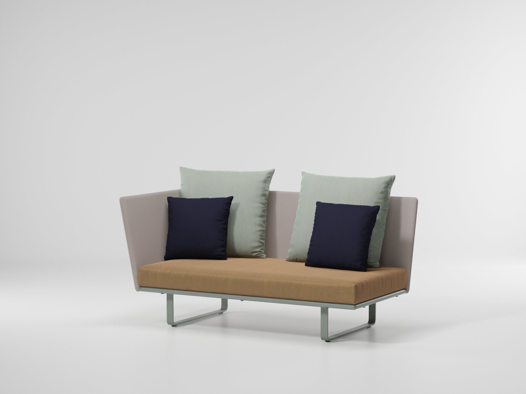 BITTA Modular 2 seater fabric garden sofa By Kettal | design Rodolfo ...