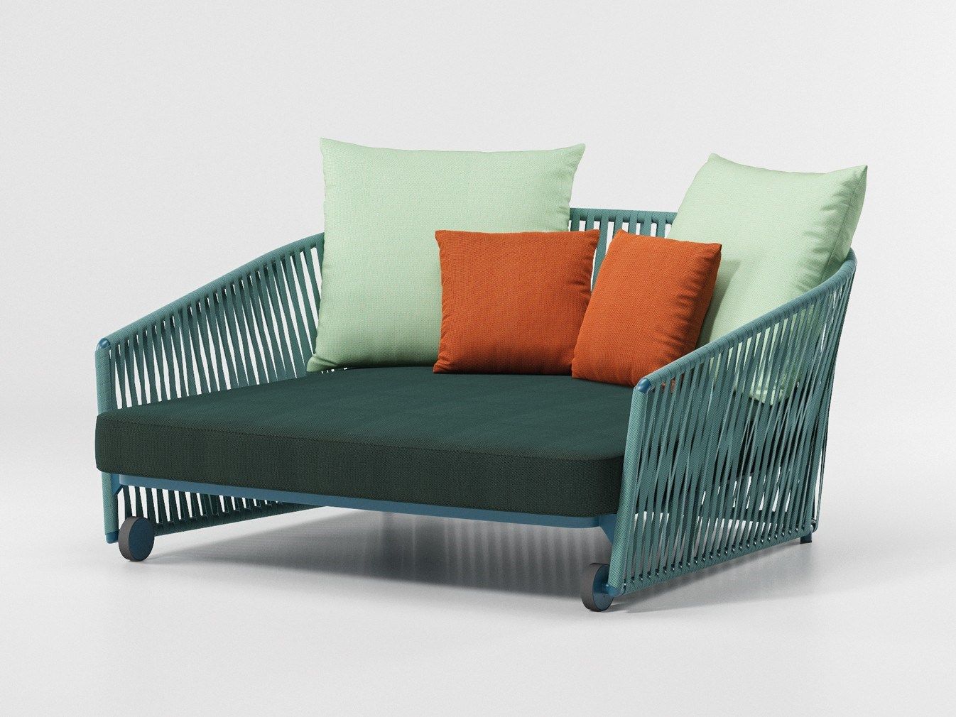 BITTA LOUNGE Garden bed with castors By Kettal | design Rodolfo Dordoni