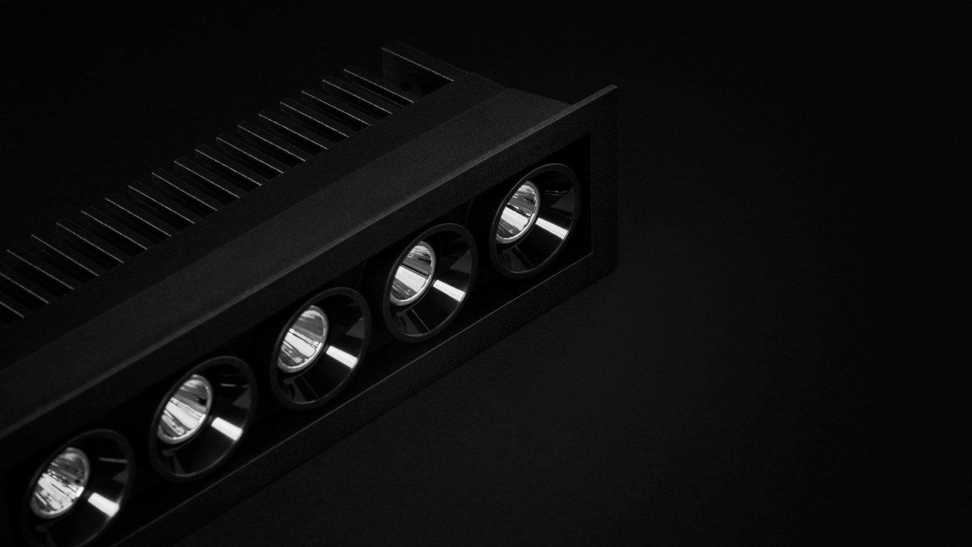 BLACK FOSTER MICRO RECESSED 5 Recessed LED multiple aluminium spotlight ...