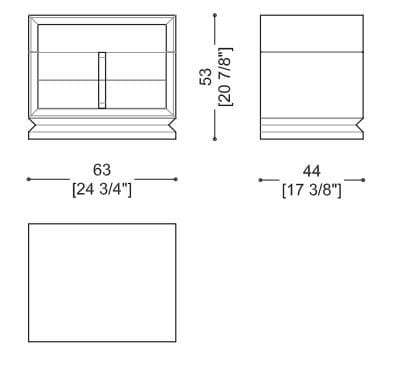 BLAKE | Bedside table By Sicis design Massimiliano Raggi