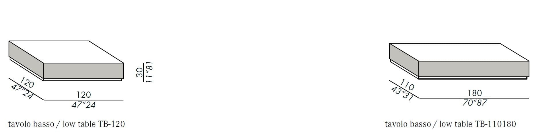 Coffee table for living room BLAKE By Meridiani design Andrea Parisio