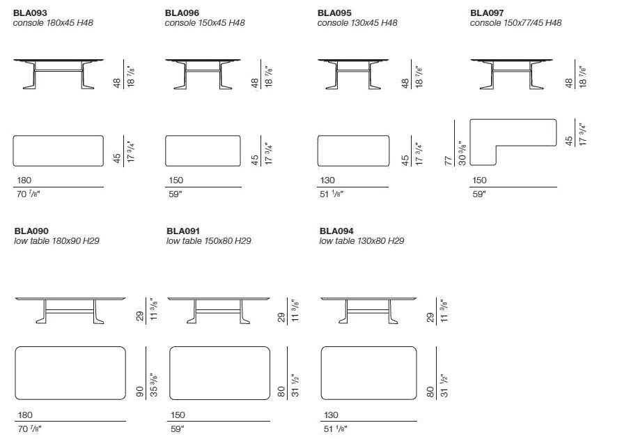 BLAKE | Rectangular coffee table Blake Collection By Bodema design ...
