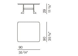 BLAKE | Square coffee table Blake Collection By Bodema design Adriano Castiglioni