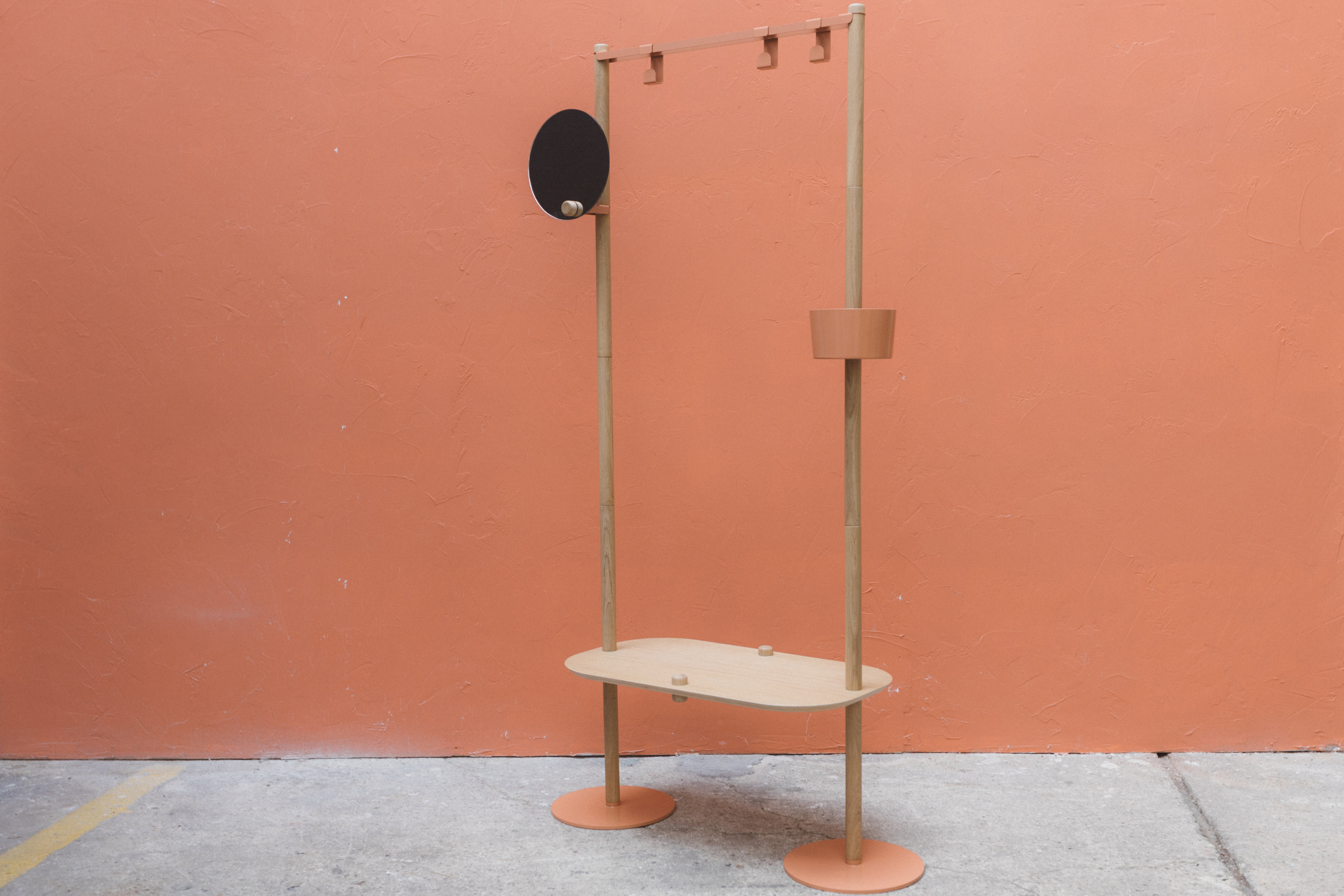 Free standing wooden hallway unit BLANCHE By Dizy design Thomas Merlin