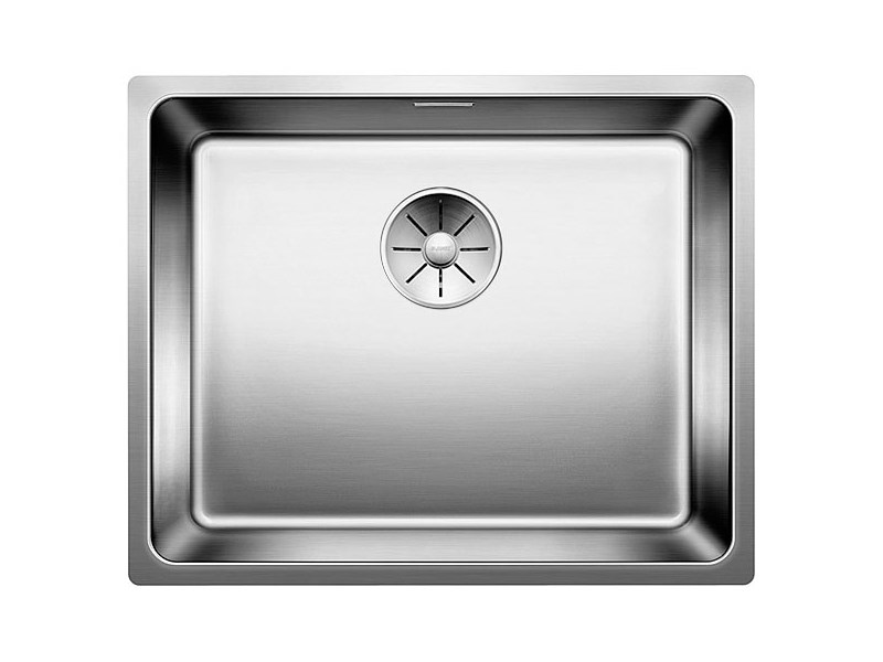 Contemporary style single built-in undermount stainless steel sink ...