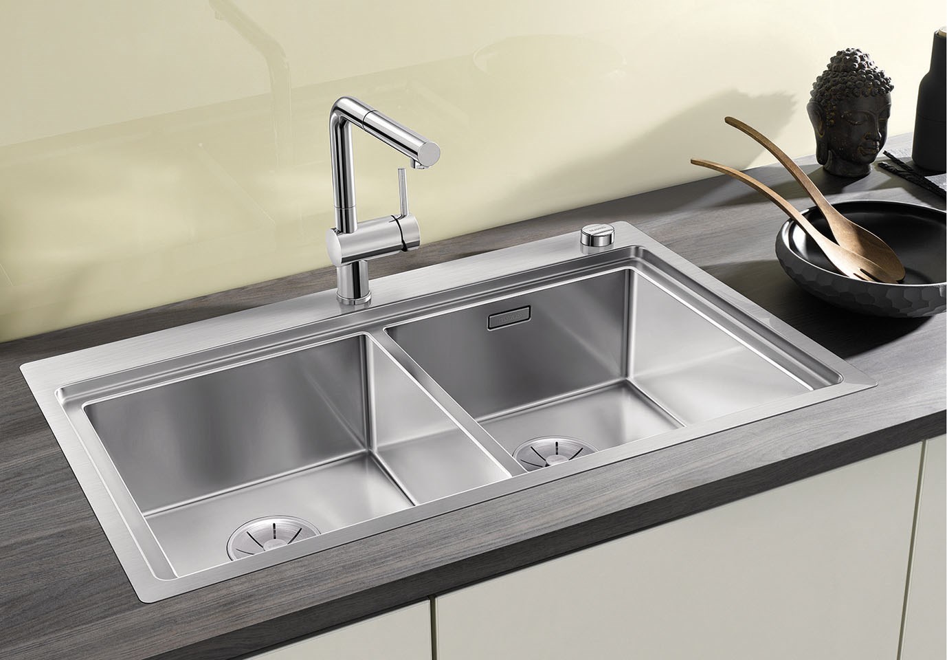2 bowl built-in stainless steel sink BLANCO DIVON II 8-IF By Blanco