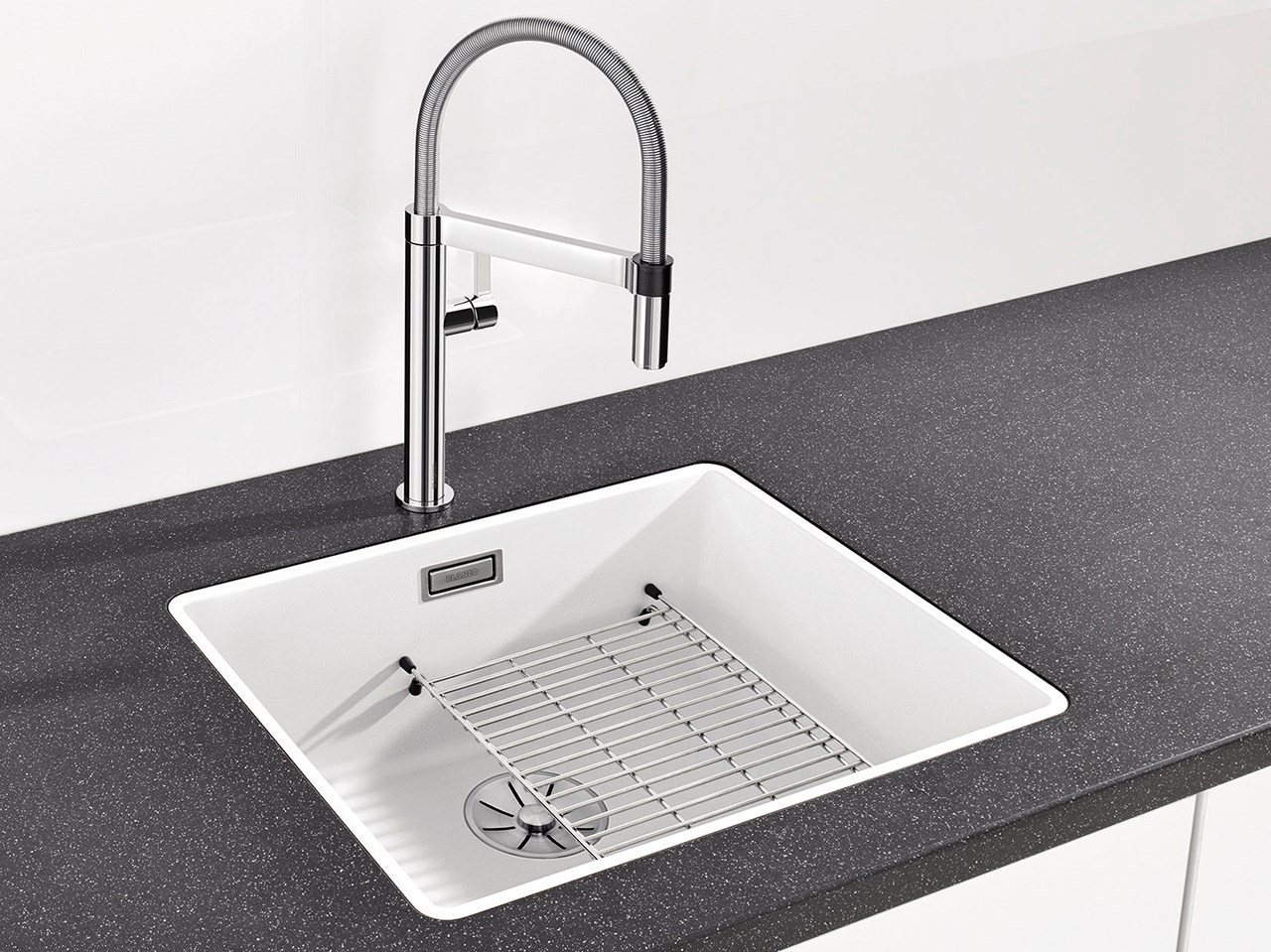 Single flush-mounted Silgranit® sink BLANCO SUBLINE 500 F By Blanco
