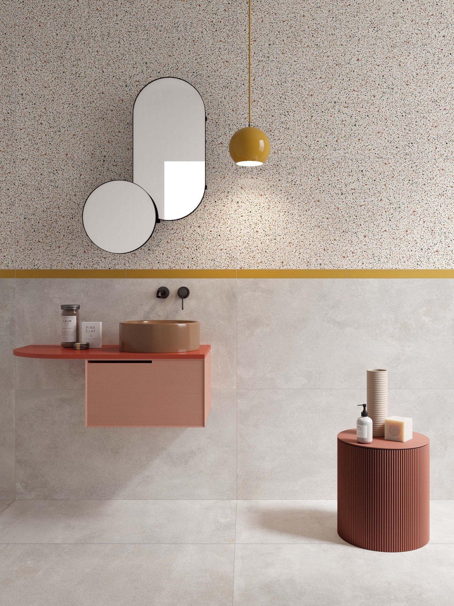 Indoor/outdoor porcelain stoneware wall/floor tiles BLEND By ABK
