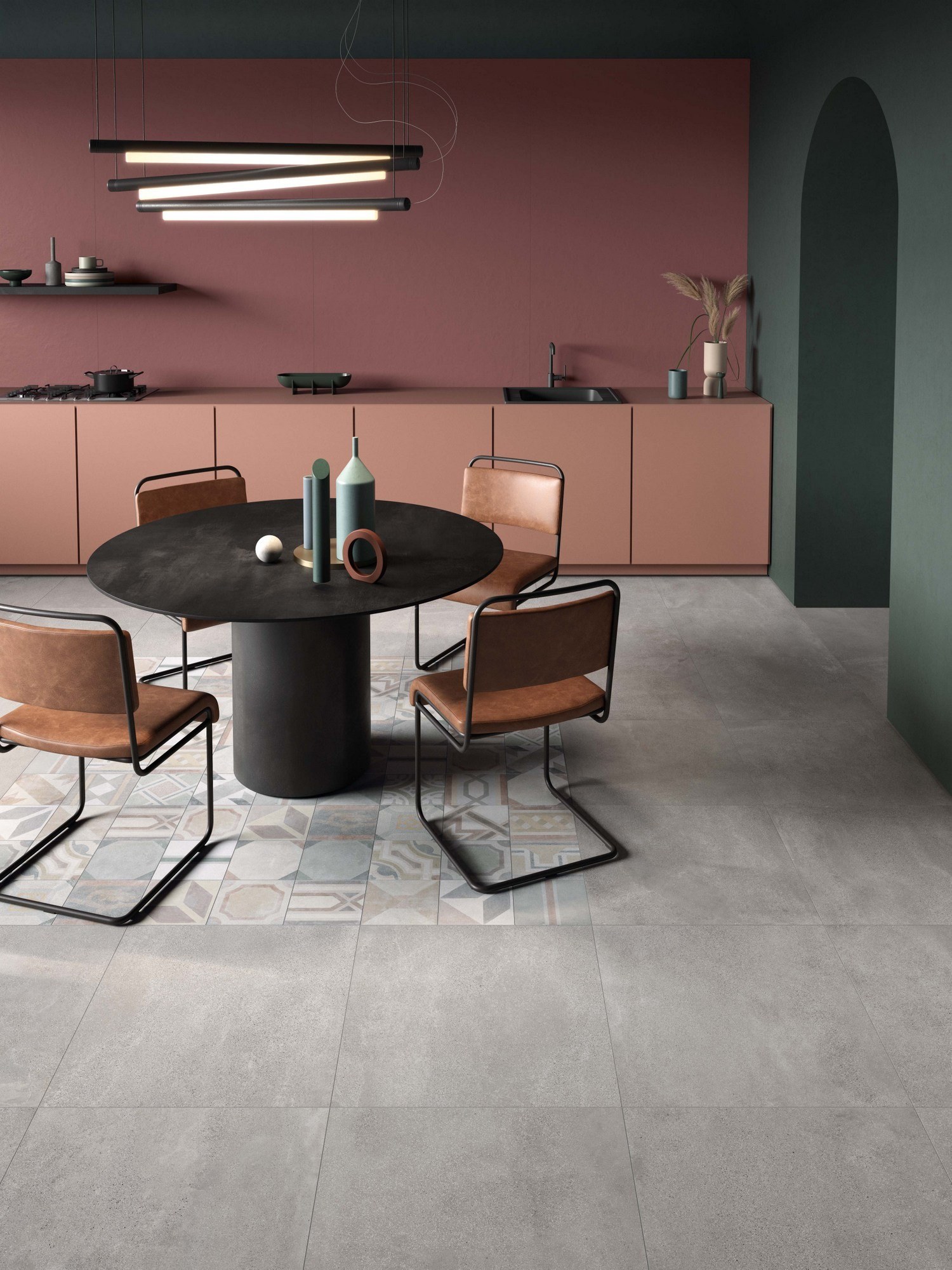 Indoor/outdoor porcelain stoneware wall/floor tiles BLEND By ABK