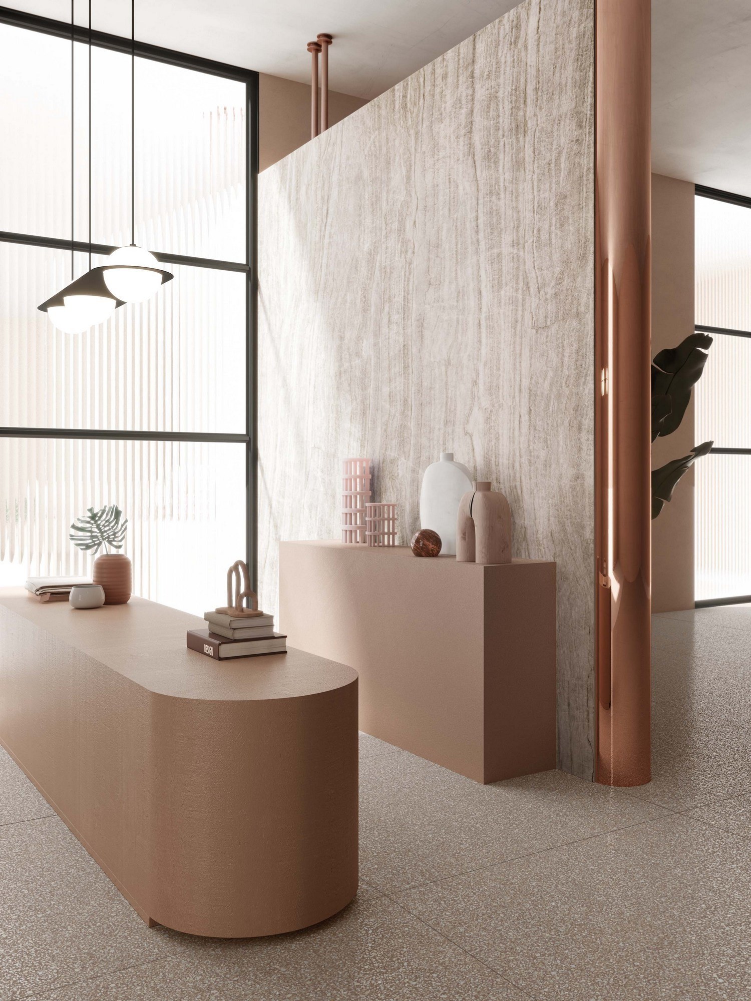 Indoor/outdoor porcelain stoneware wall/floor tiles BLEND By ABK