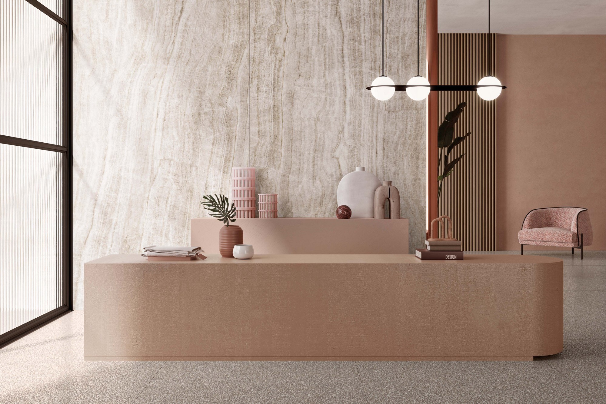 Indoor/outdoor porcelain stoneware wall/floor tiles BLEND By ABK